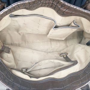 Monsac | Bags | Monsac Large Brown Bag With Croc Print Detail New ...